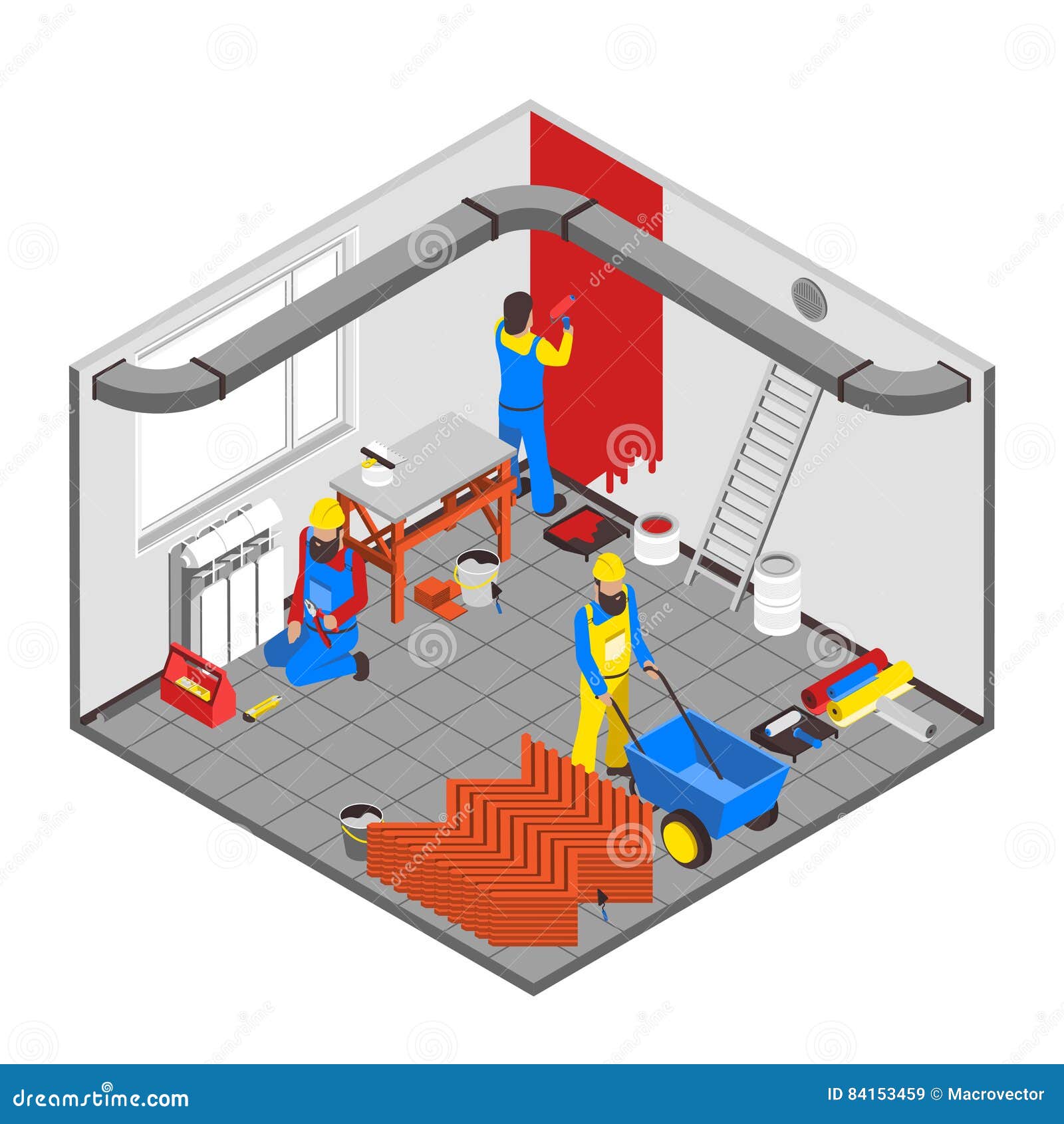 Erbauer People Concept vektor abbildung. Illustration von lack - 84153459