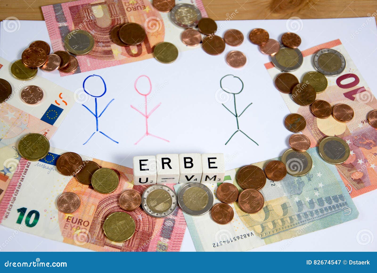 Erbe - the German Wird for Hertitage Stock Image - Image of legacy ...