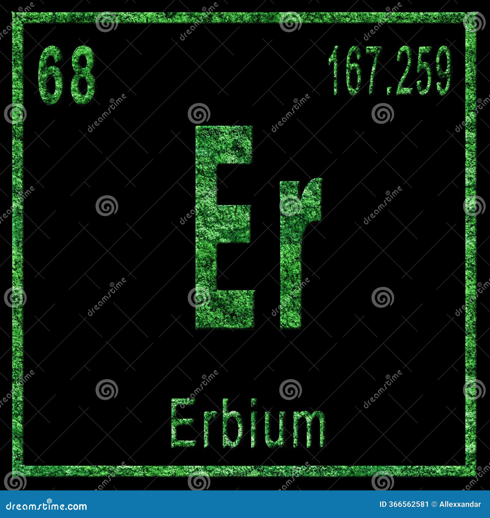 Erbium Chemical Element Of Mendeleev Periodic Table On Pink Background ...