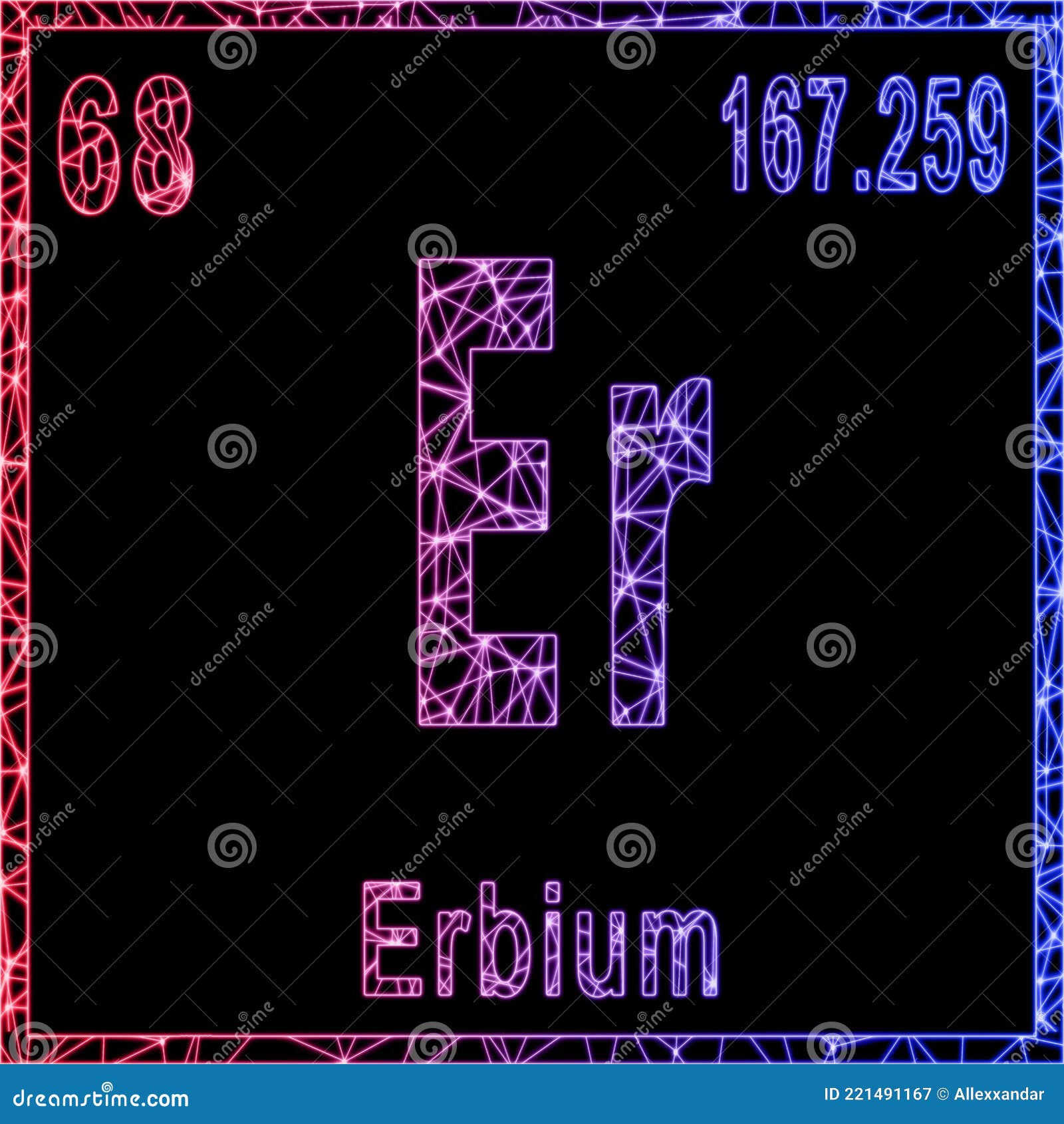 Erbium Is A Chemical Element With The Symbol Er, Part Of The Group Of ...