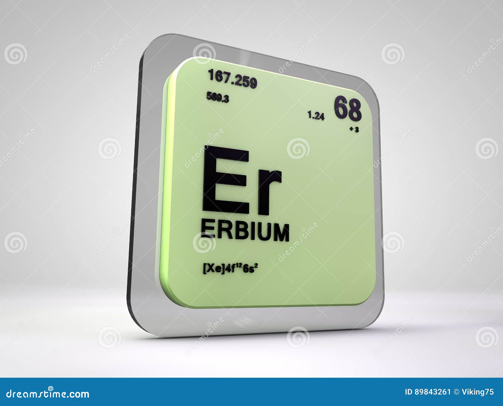 Erbium- Er - Chemical Element Periodic Table Stock Illustration ...