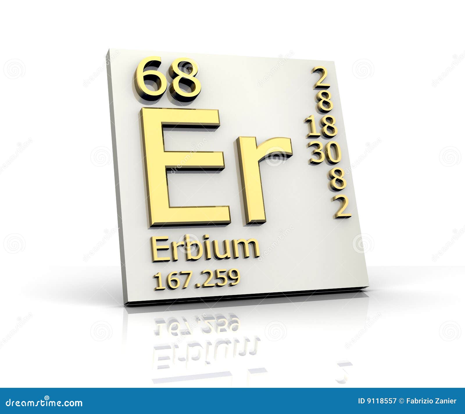 Erbium Form Periodic Table of Elements Stock Illustration ...