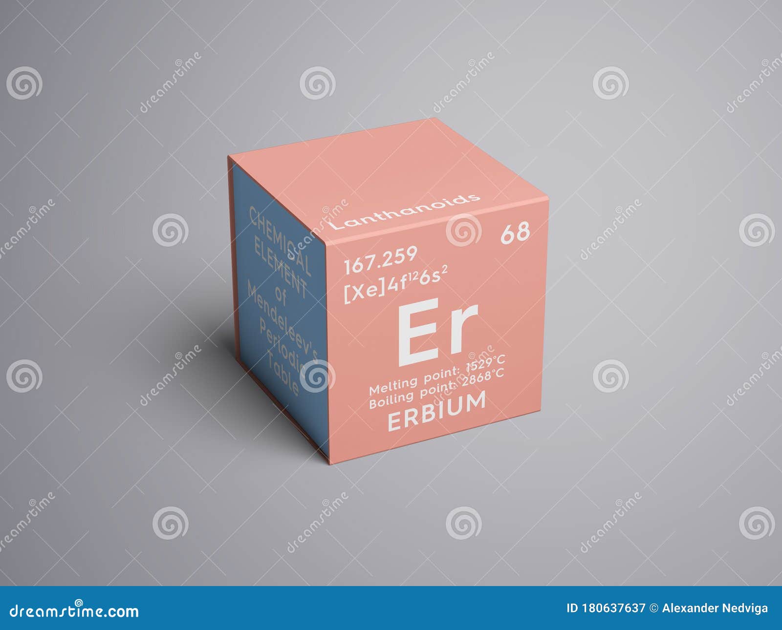 Erbium. Lanthanoids. Chemical Element Of Mendeleev\'s Periodic Table ...