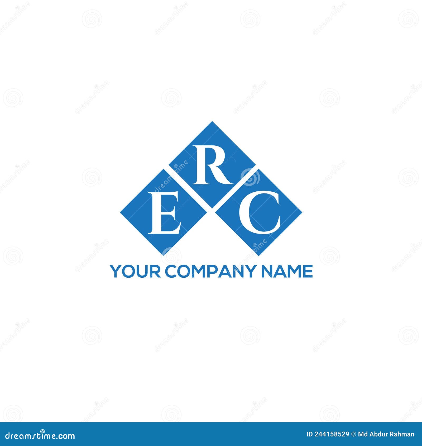 ERC Letter Logo Design on White Background. ERC Creative Initials ...