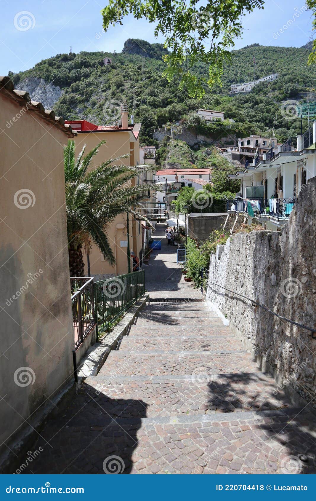 Erchie - Scalinata Del Centro Storico Stock Photo - Image of marina ...