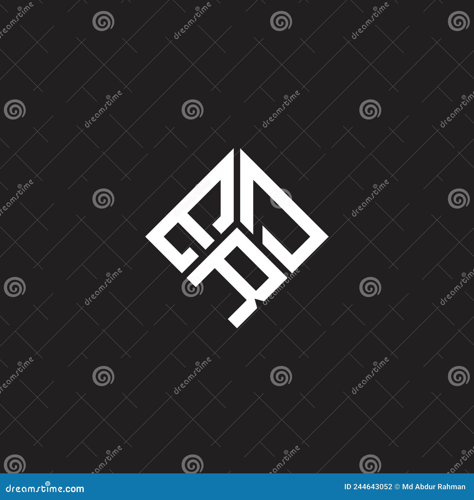 ERD Letter Logo Design on Black Background. ERD Creative Initials ...