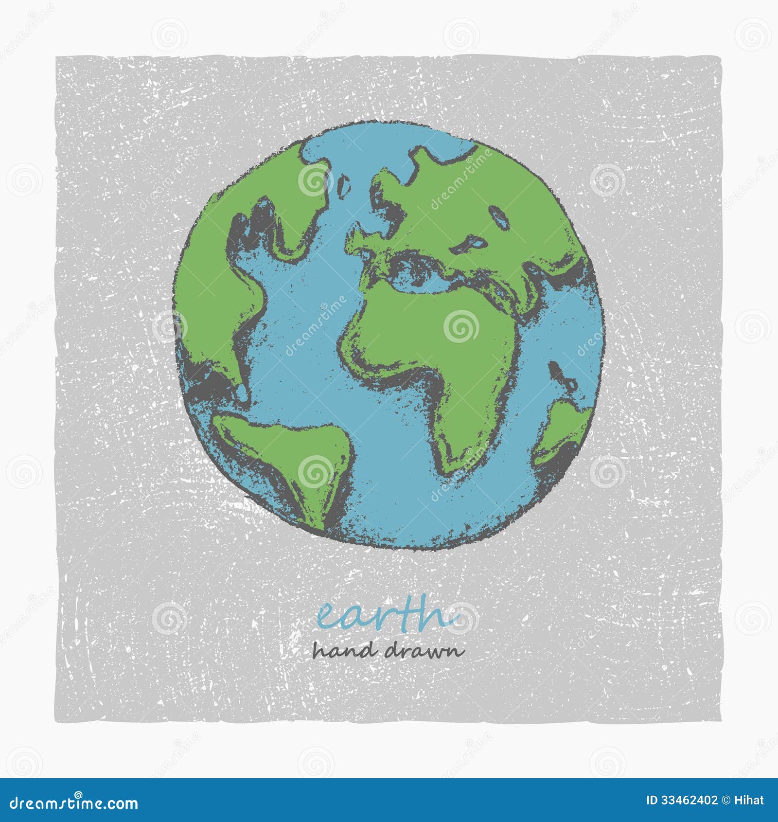 Erde. Hand Gezeichnet. Vektor Eps8 Vektor Abbildung - Illustration von ...