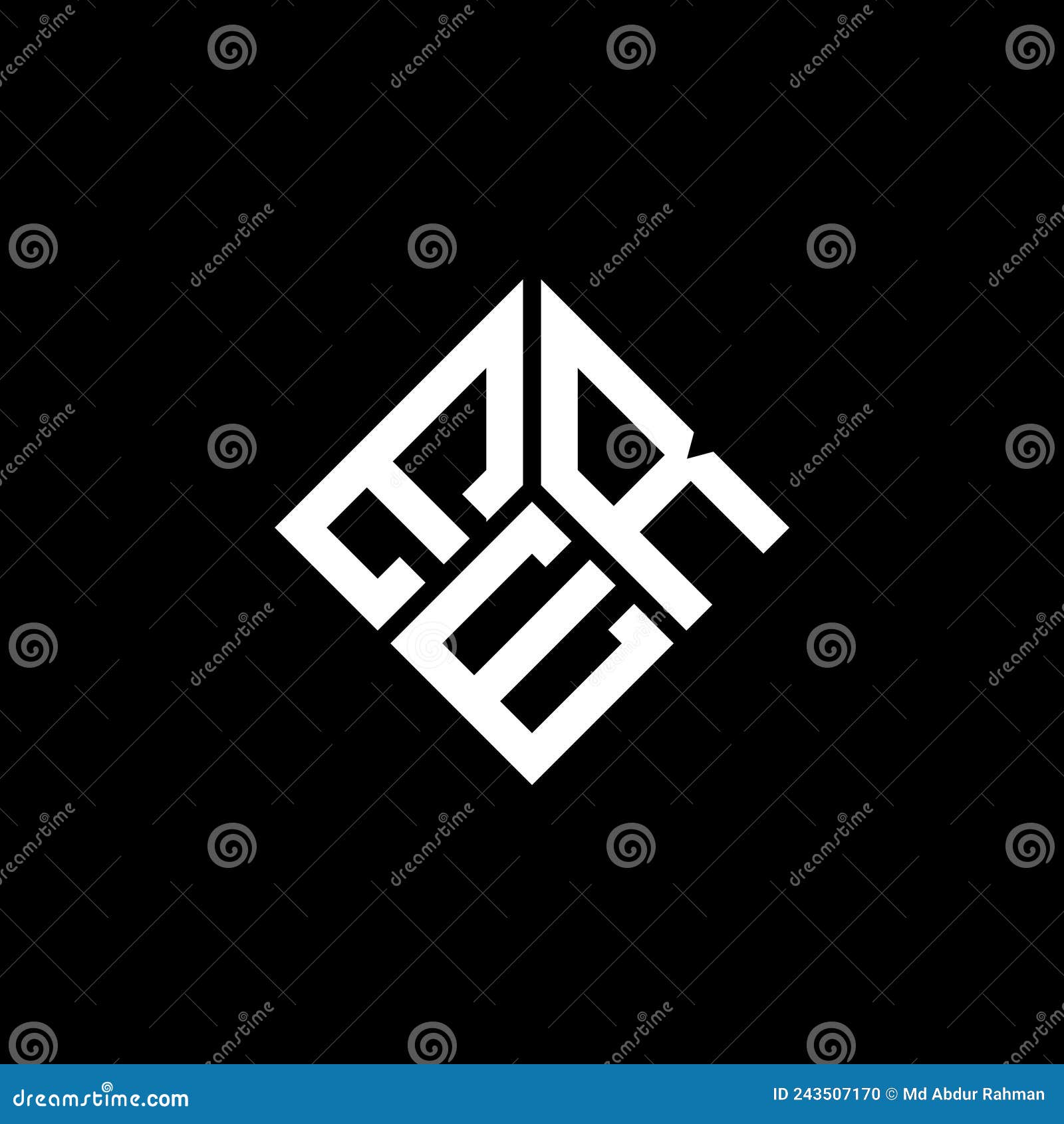 ERE Letter Logo Design on Black Background. ERE Creative Initials ...