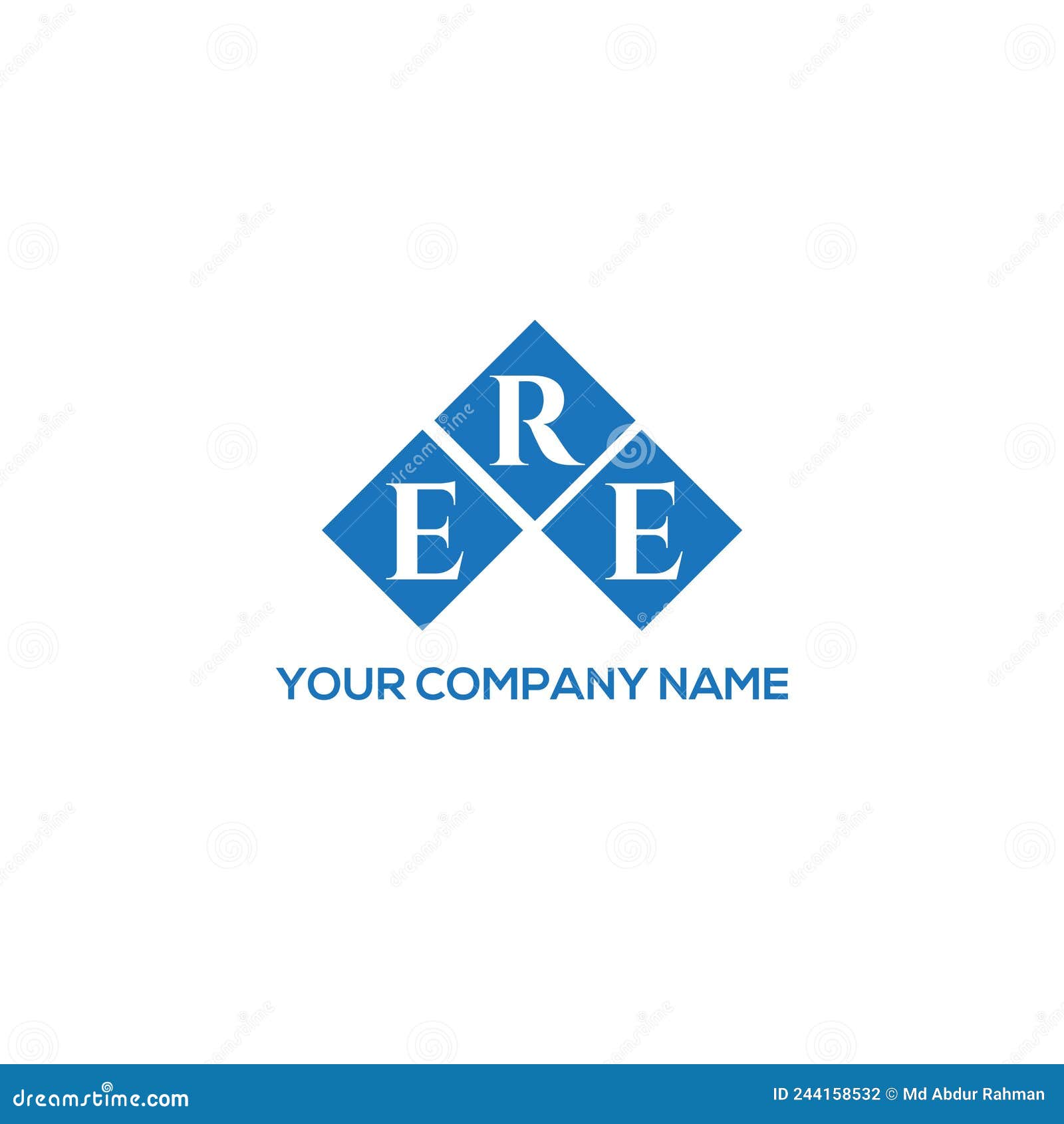 ERE Letter Logo Design on White Background. ERE Creative Initials ...