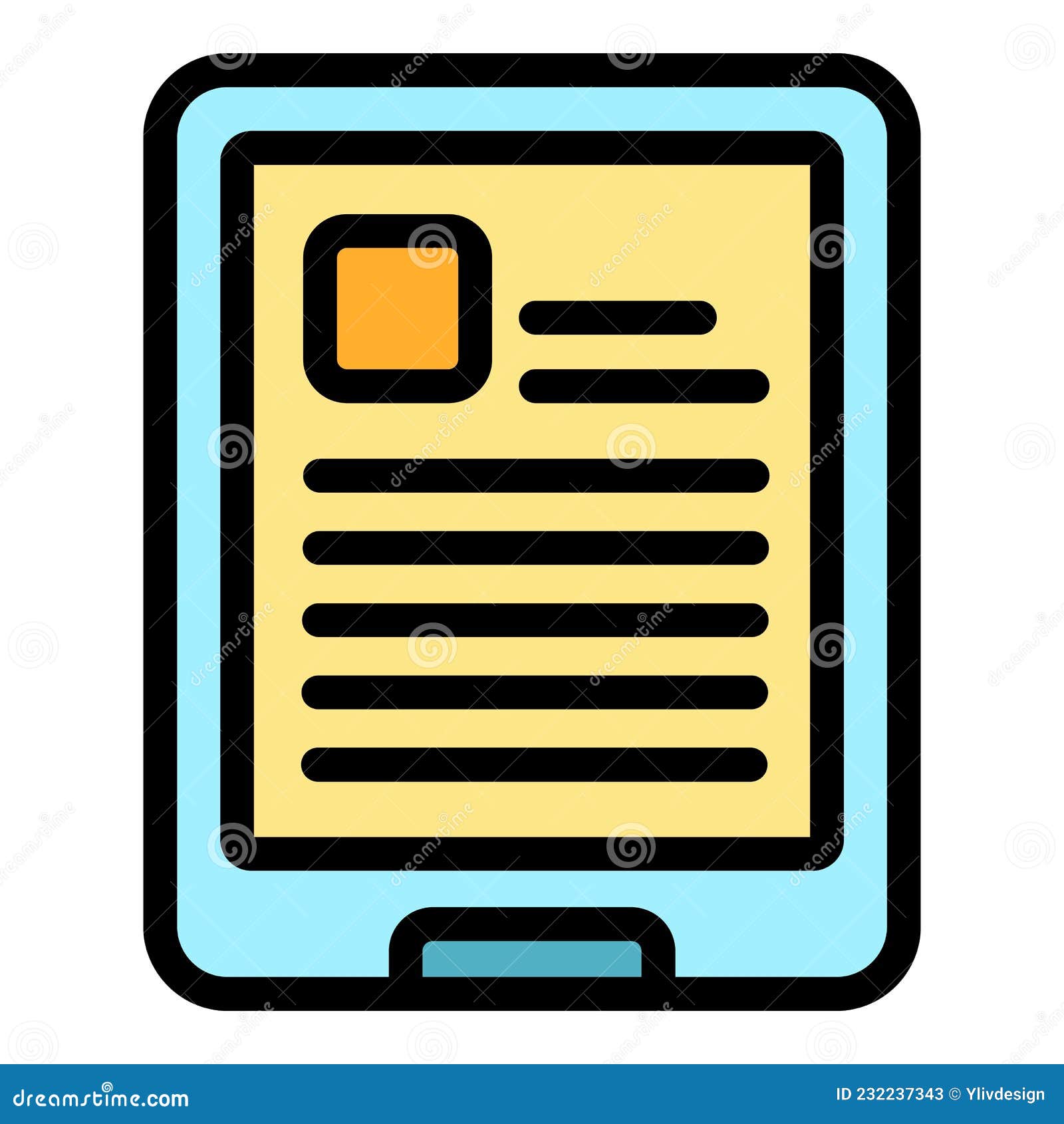 Ereader Icon Vector From Books Concept. Thin Line Illustration Of ...