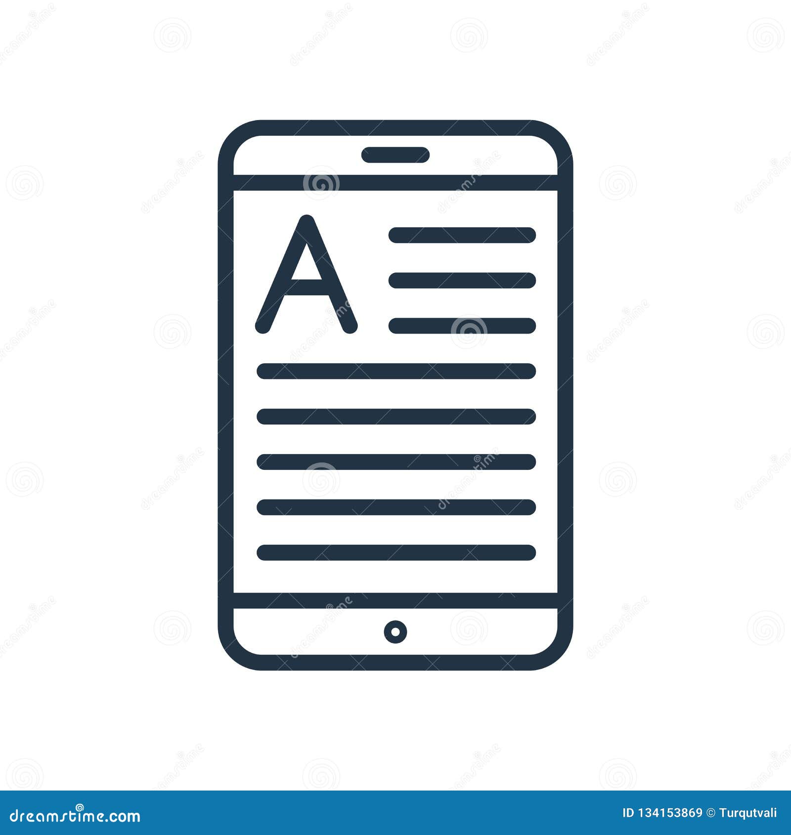 EReader Icon Vector Isolated On White Background, Logo Concept O ...