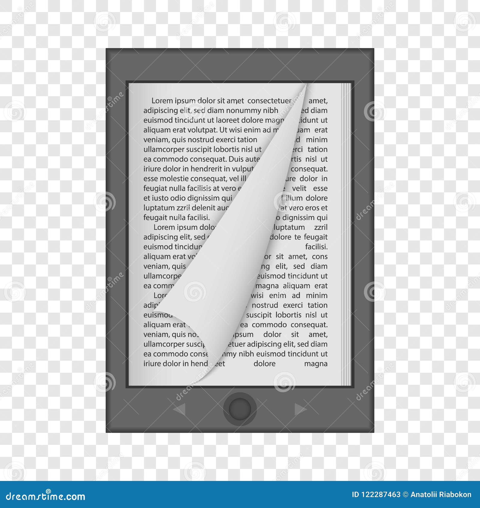 Ereader Mockup, Realistic Style Stock Vector - Illustration of notebook ...