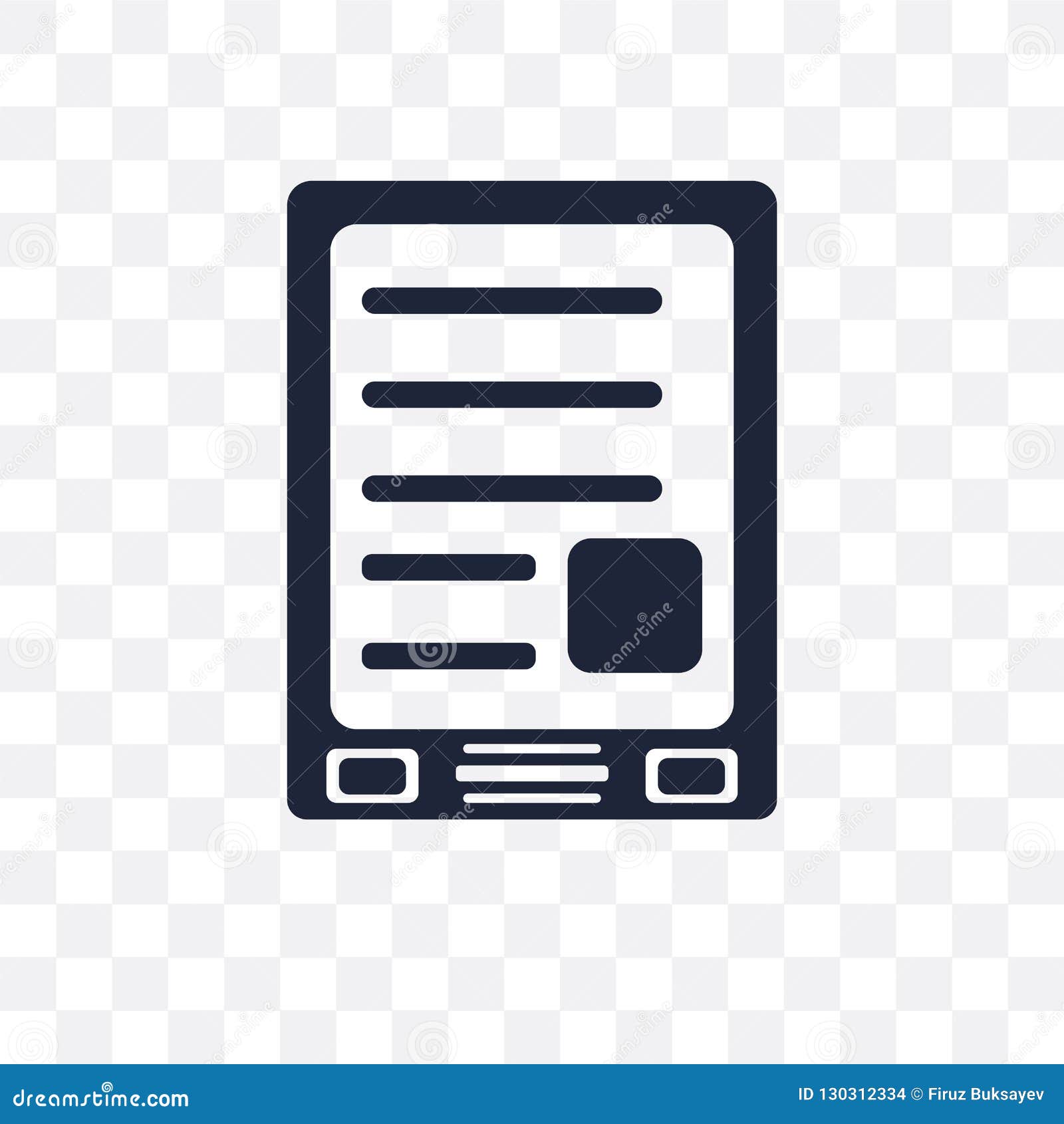 Ereader Transparent Icon. Ereader Symbol Design from Electronic Stock ...