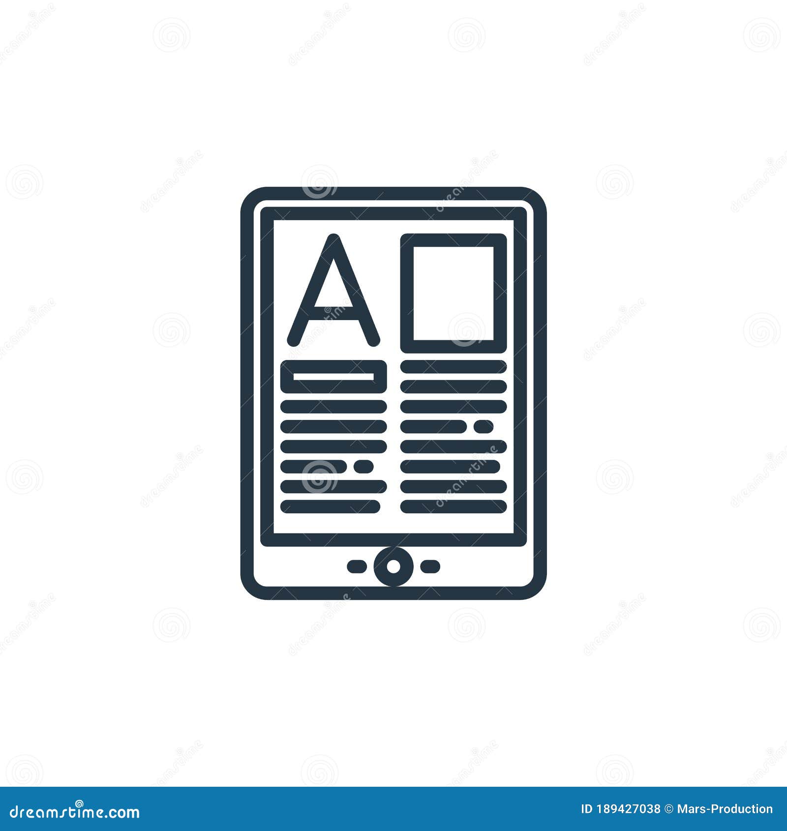 Ereader Vector Icon Isolated On Transparent Background, Ereader ...
