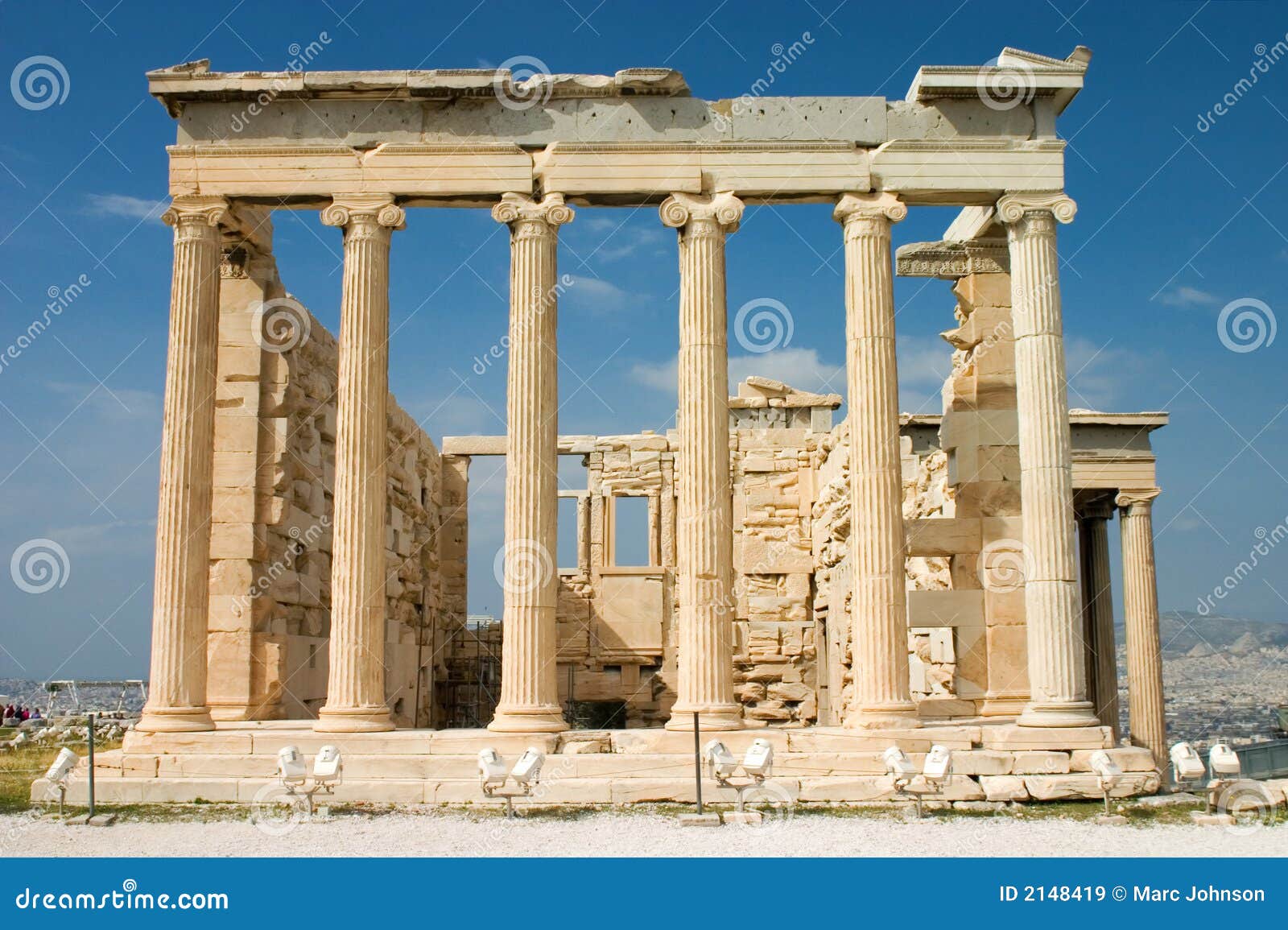 Erechtheion, Athens. stock image. Image of restore, travel - 2148419