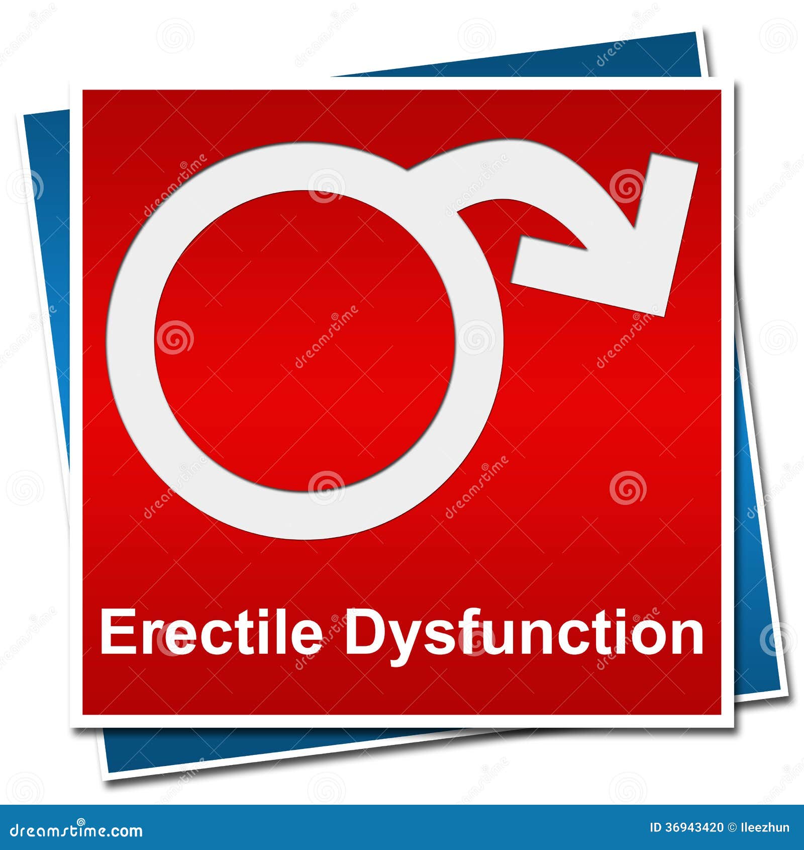 Erectile Dysfunction Symbol Red Blue Stock Illustration Illustration