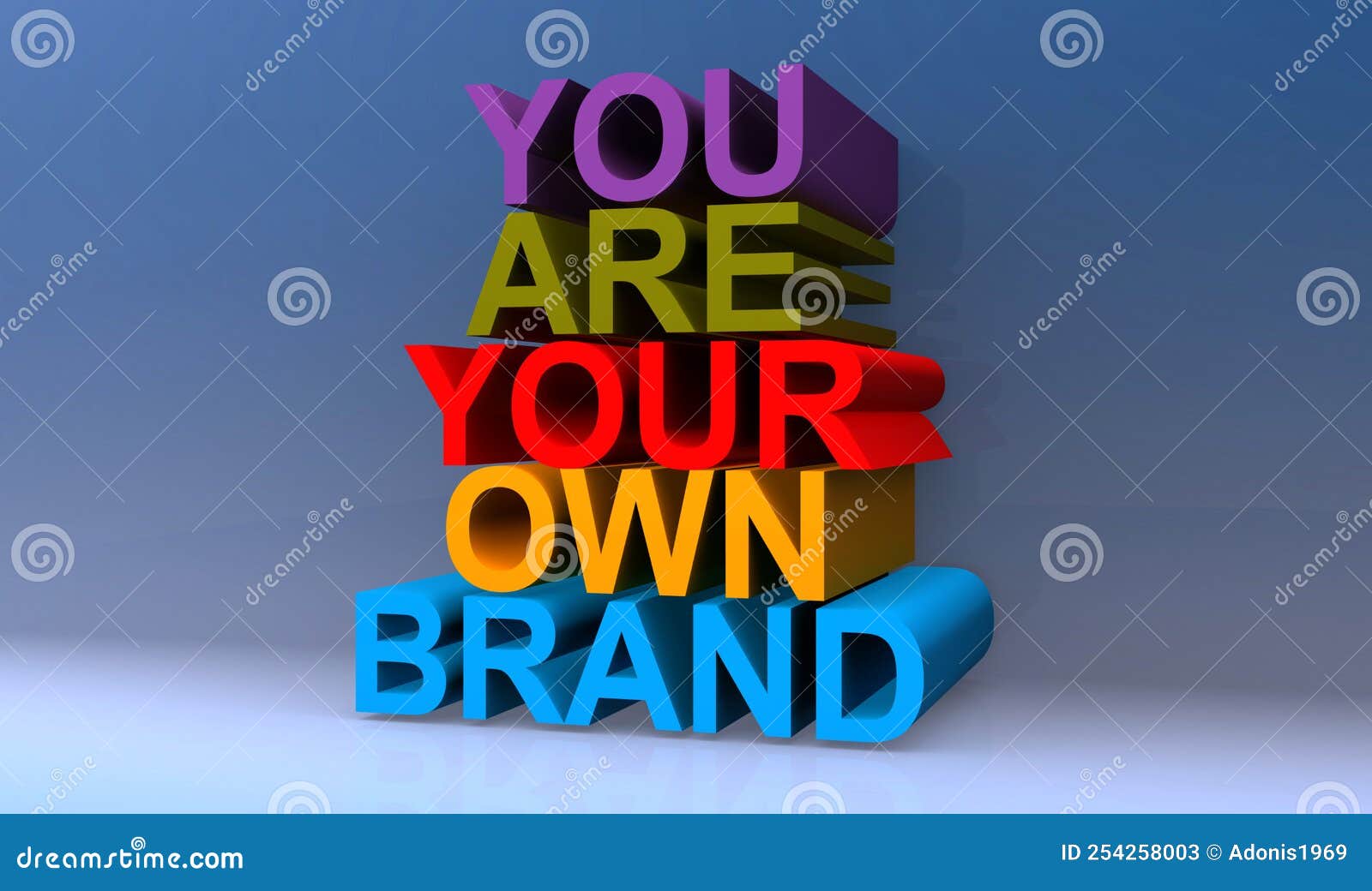 Eres Tu Marca Propia En Azul Stock de ilustración - Ilustración de ...