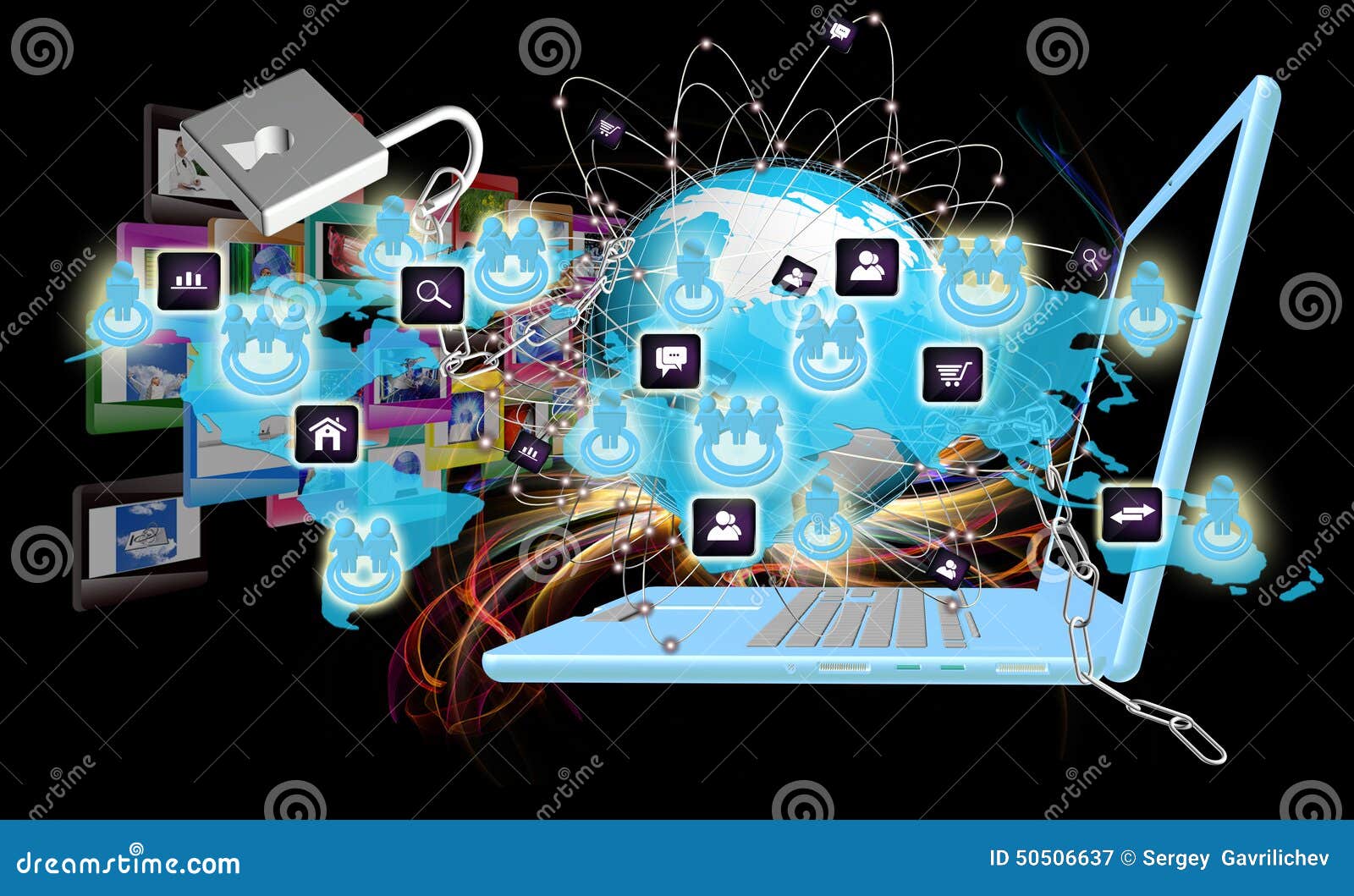 Erfinderisches Internet stockbild. Bild von hand, kugel - 50506637
