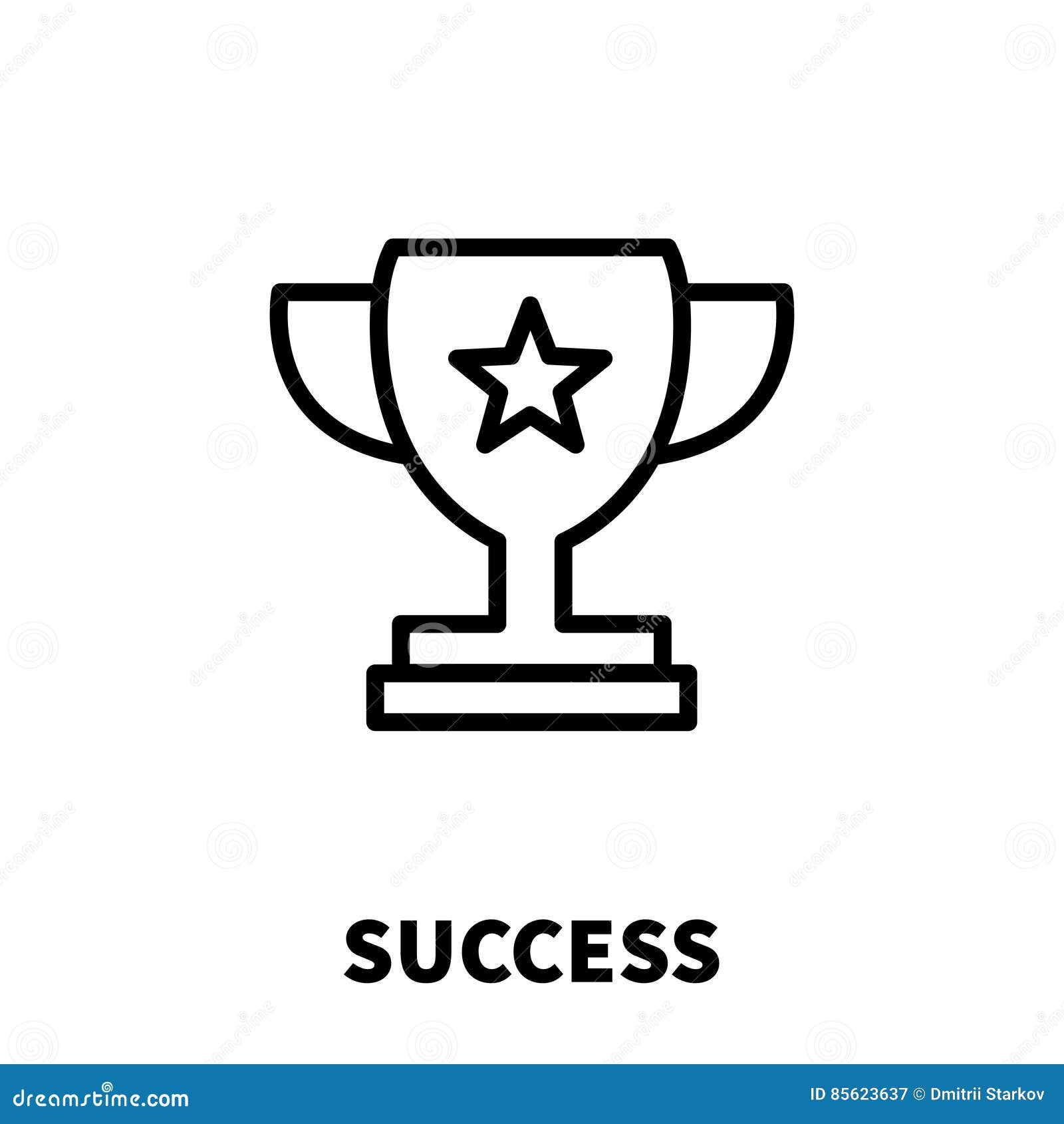 Erfolgsikone Oder -logo in Der Modernen Linie Art Vektor Abbildung ...