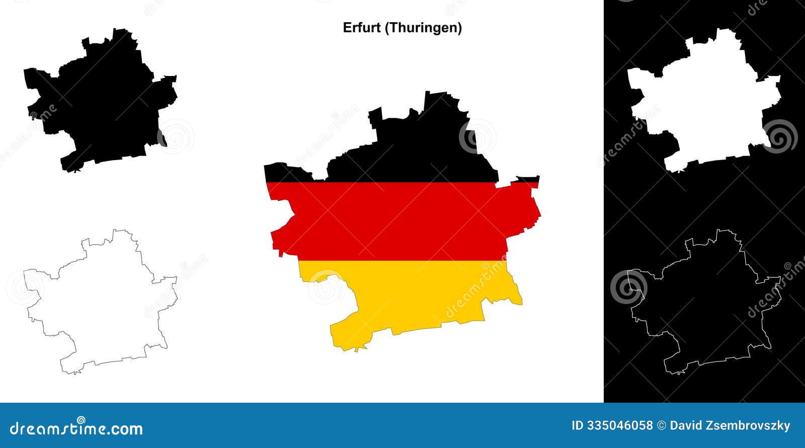 Thuringen Outline Map Cartoon Vector | CartoonDealer.com #360429271