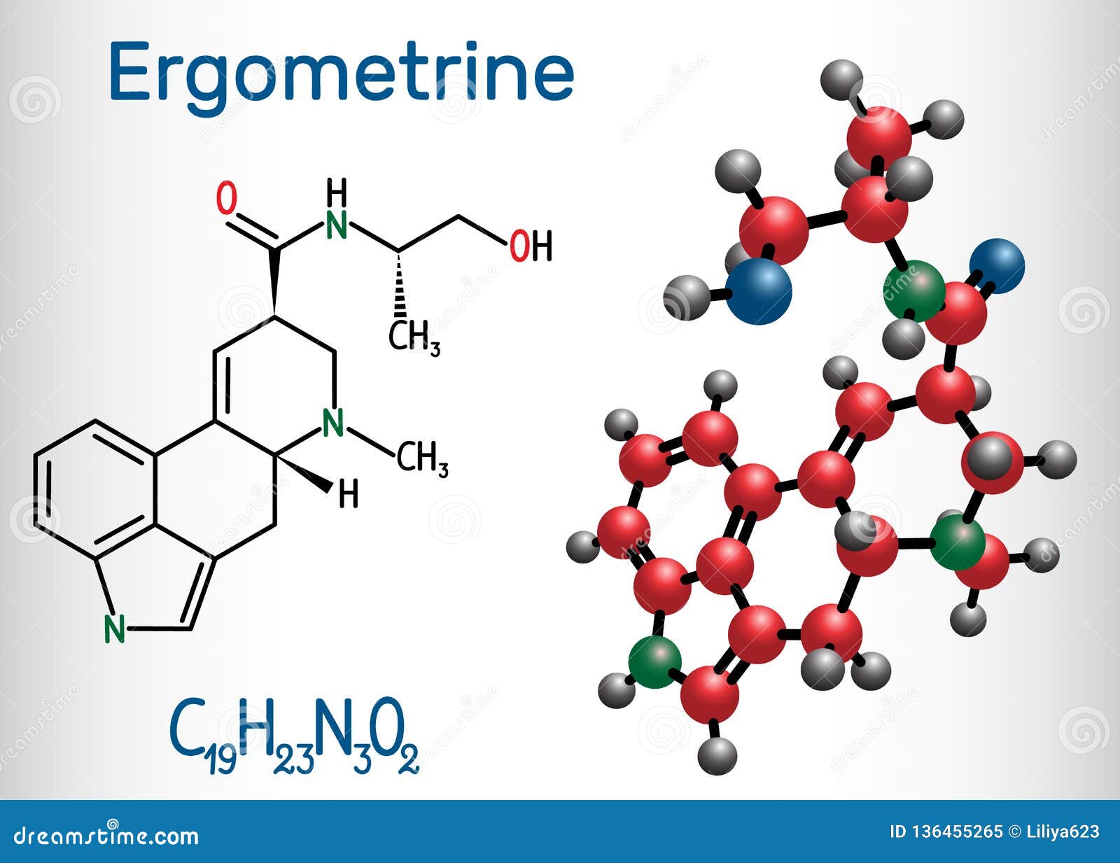 Ergometrine Drug Molecule. Used To Prevent Bleeding After Childbirth ...