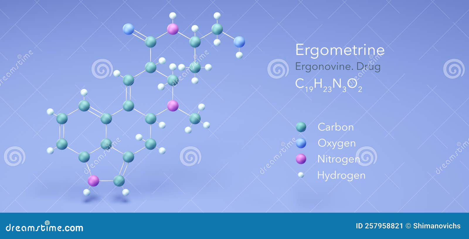 Ergometrine, Molecular Structures, Ergonovine, Drug, 3d Model ...