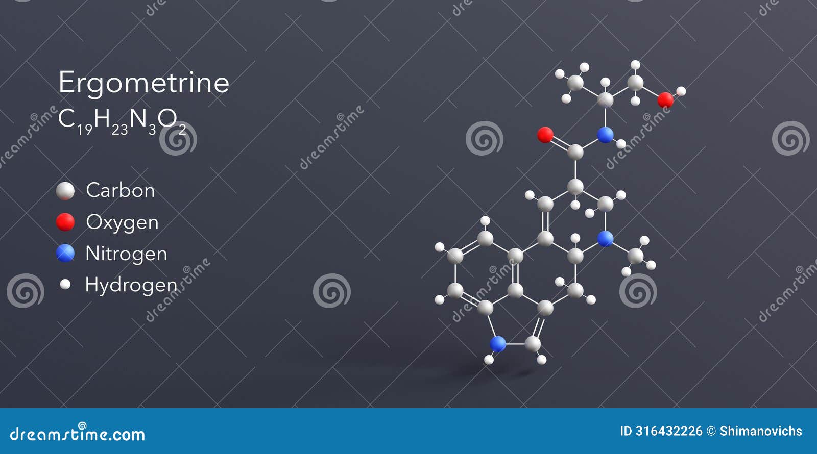 Ergometrine, Molecular Structures, Ergonovine, Drug, 3d Model ...