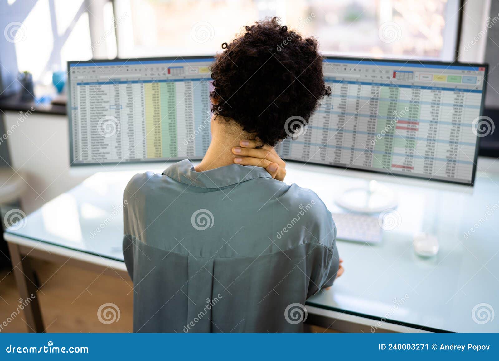 Ergonomic Computer Chair Bad Posture Stock Image - Image of corporate ...