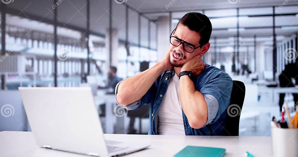 Ergonomic Computer Chair Bad Posture Stock Image - Image of workstation ...