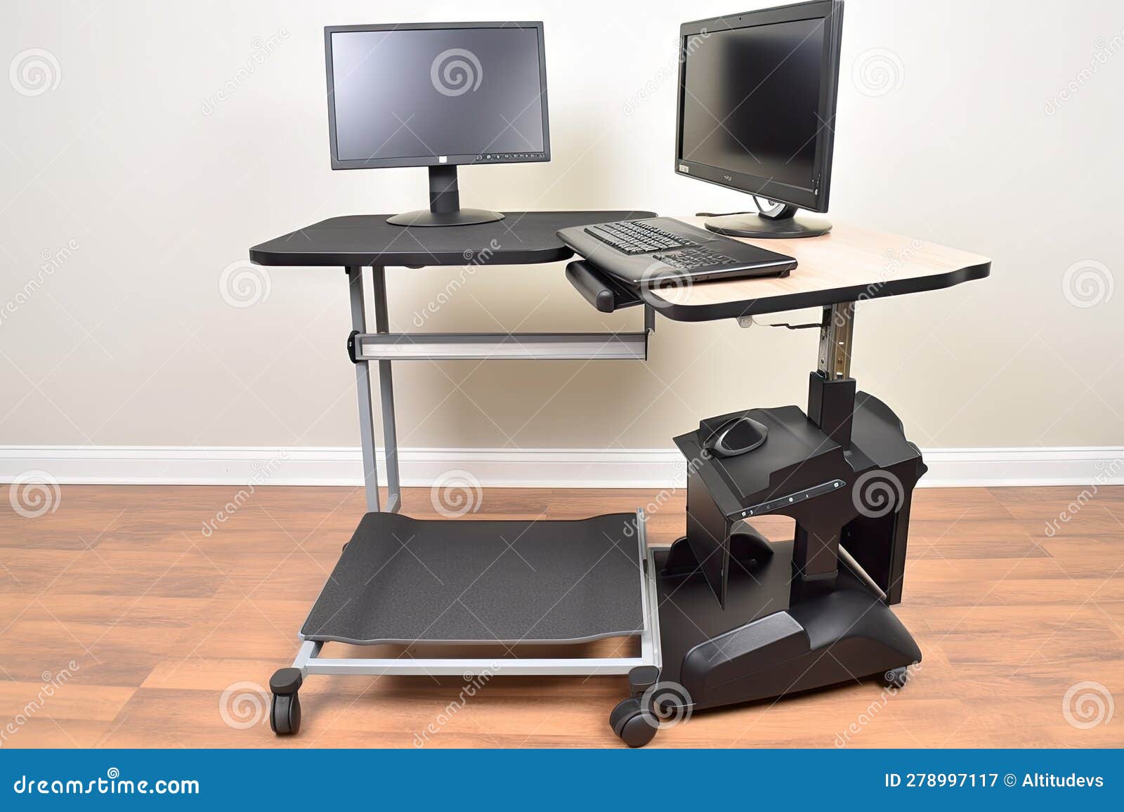 Ergonomic Computer Workstation, with Adjustable Keyboard Tray and ...