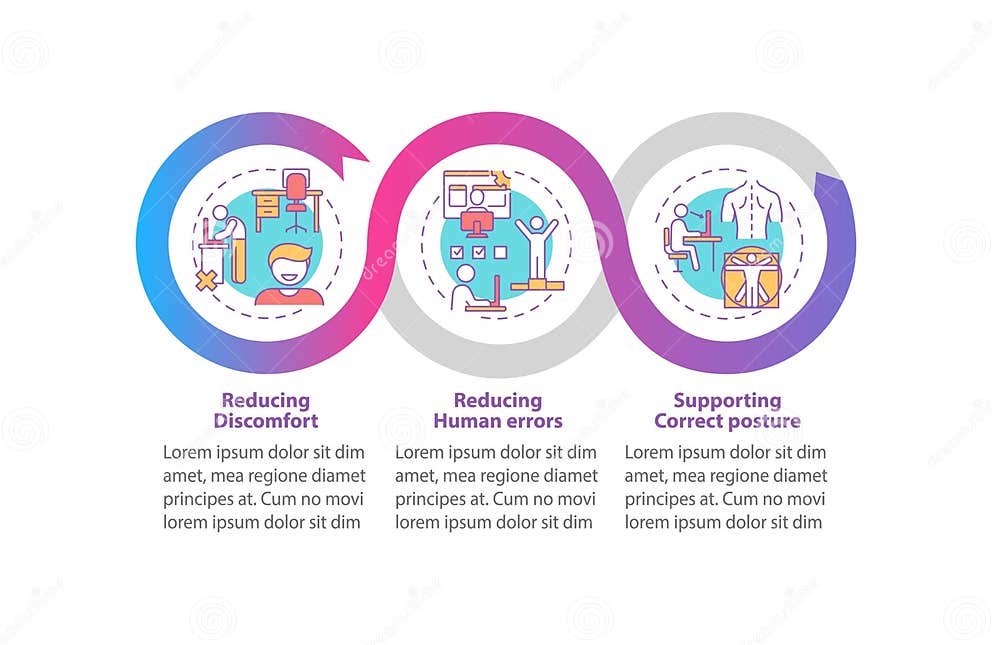 Ergonomic Design Vector Infographic Template Stock Vector ...