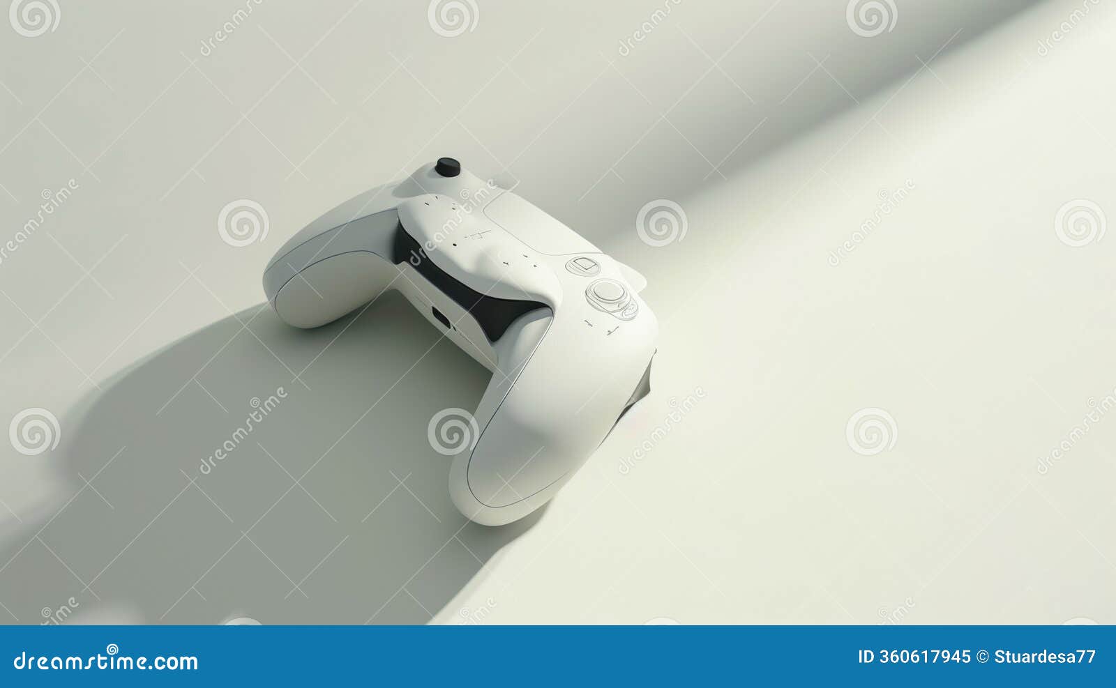 Ergonomic White Gaming Controller in Soft Lighting Stock Image - Image ...