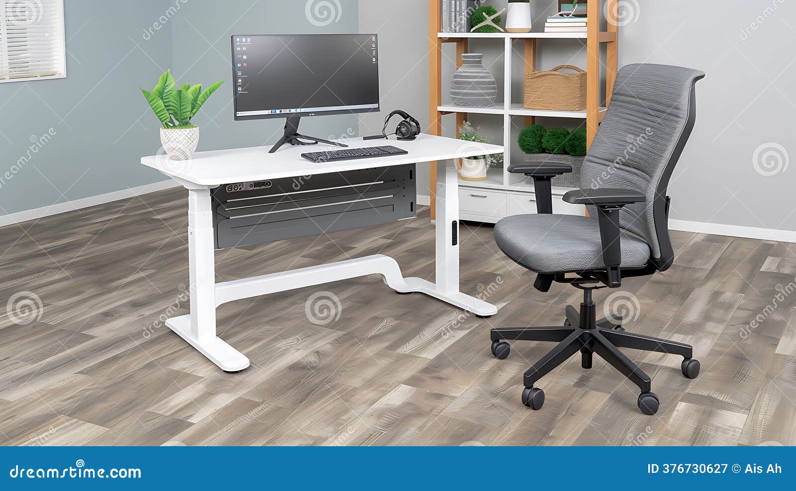 Ergonomic Workspace: Proper Sitting Posture At Desk Cartoon Vector ...