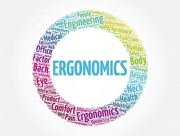 Ergonomics Word Cloud Collage, Concept Background Stock Illustration ...