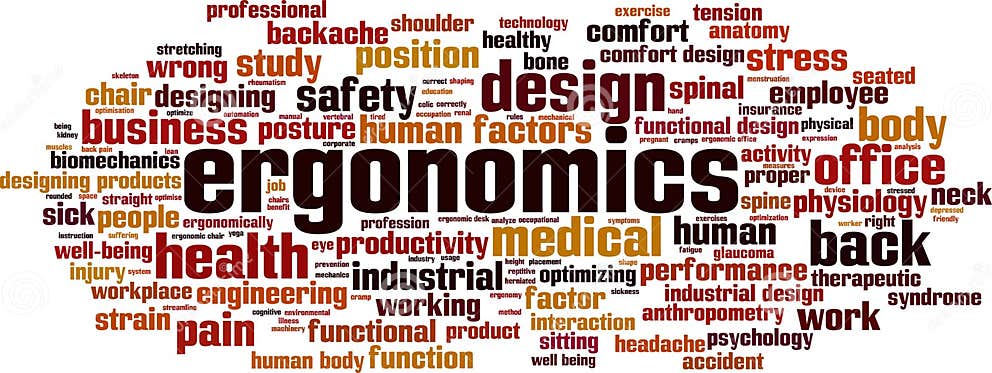 Ergonomics word cloud stock vector. Illustration of productivity ...