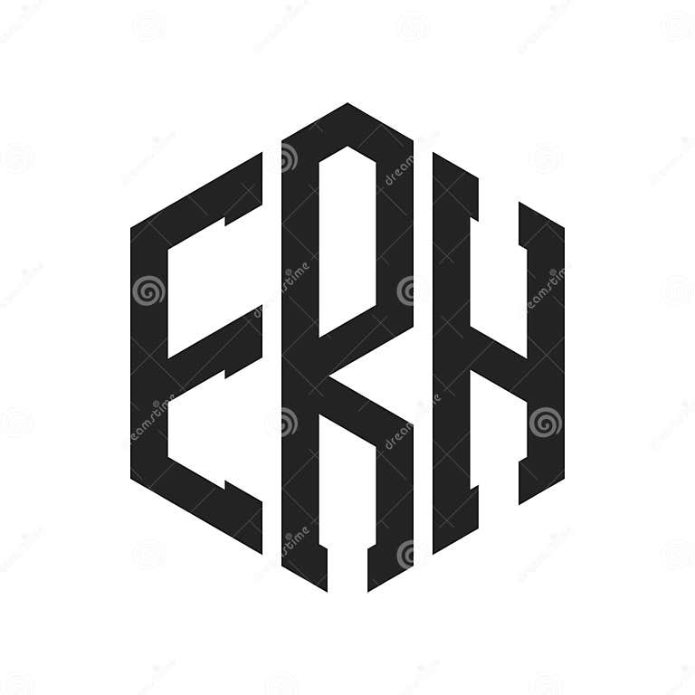 ERH Logo Design. Initial Letter ERH Monogram Logo Using Hexagon Shape ...