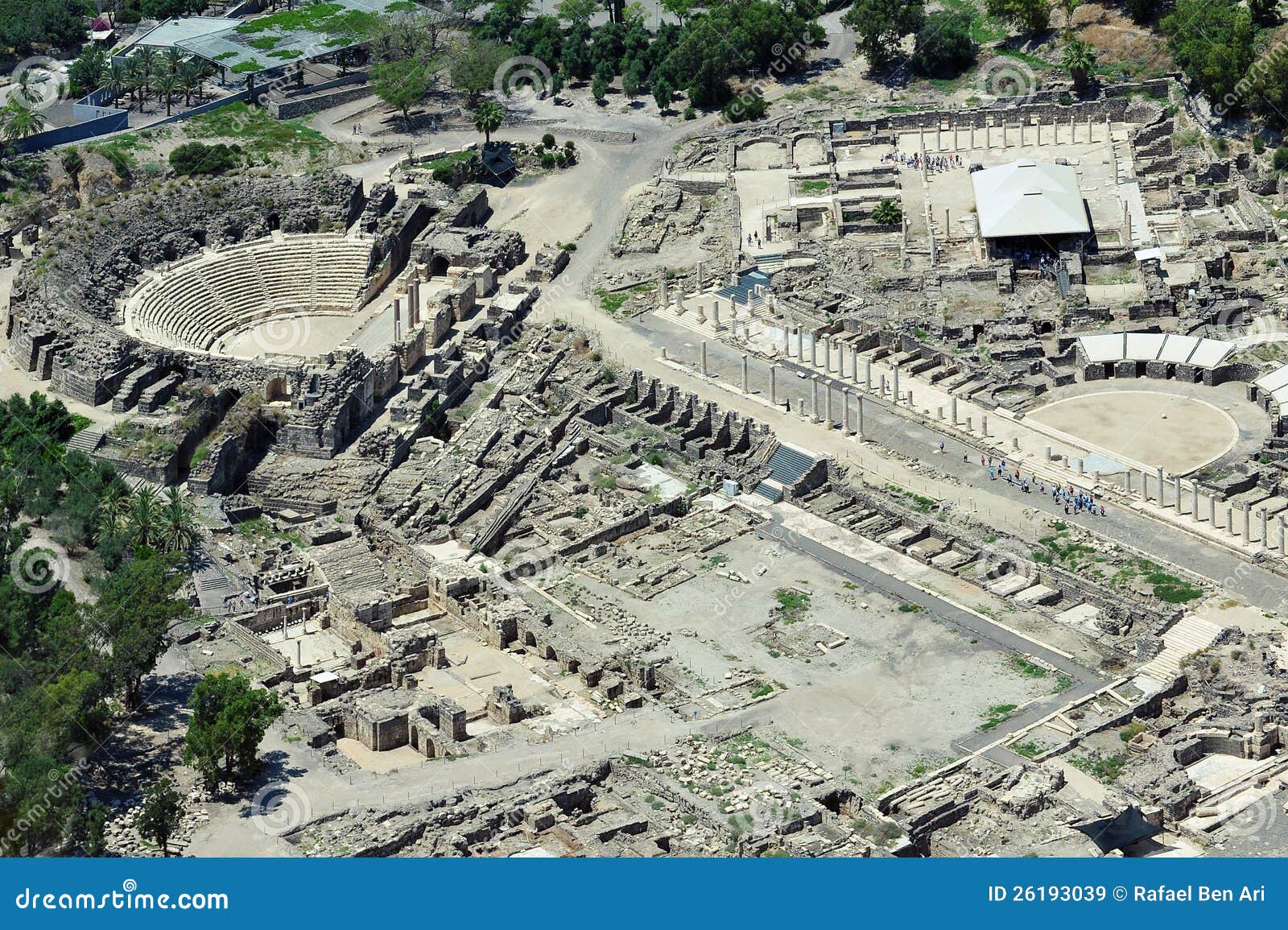Aerial View of Ancient Beit Shean in Israel Editorial Stock Image ...