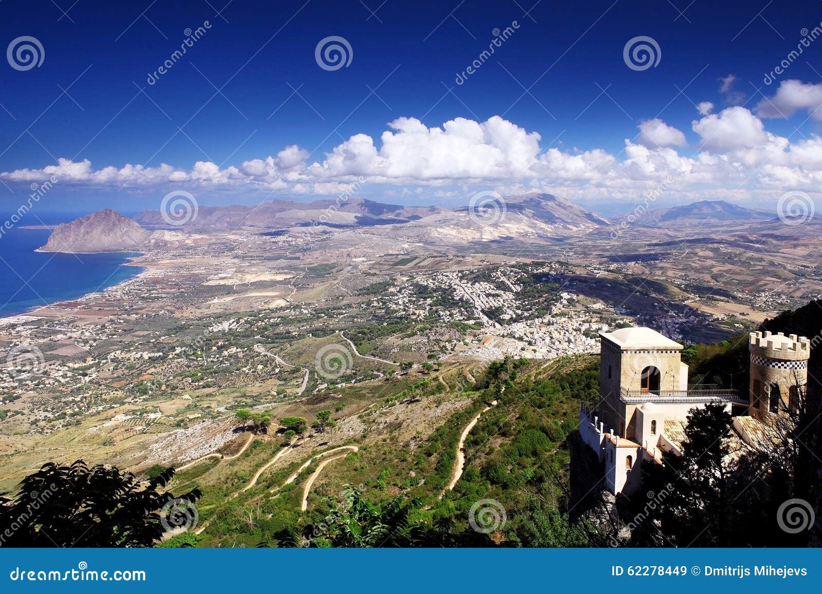 Erice mountain stock image. Image of nature, panoramic - 62278449