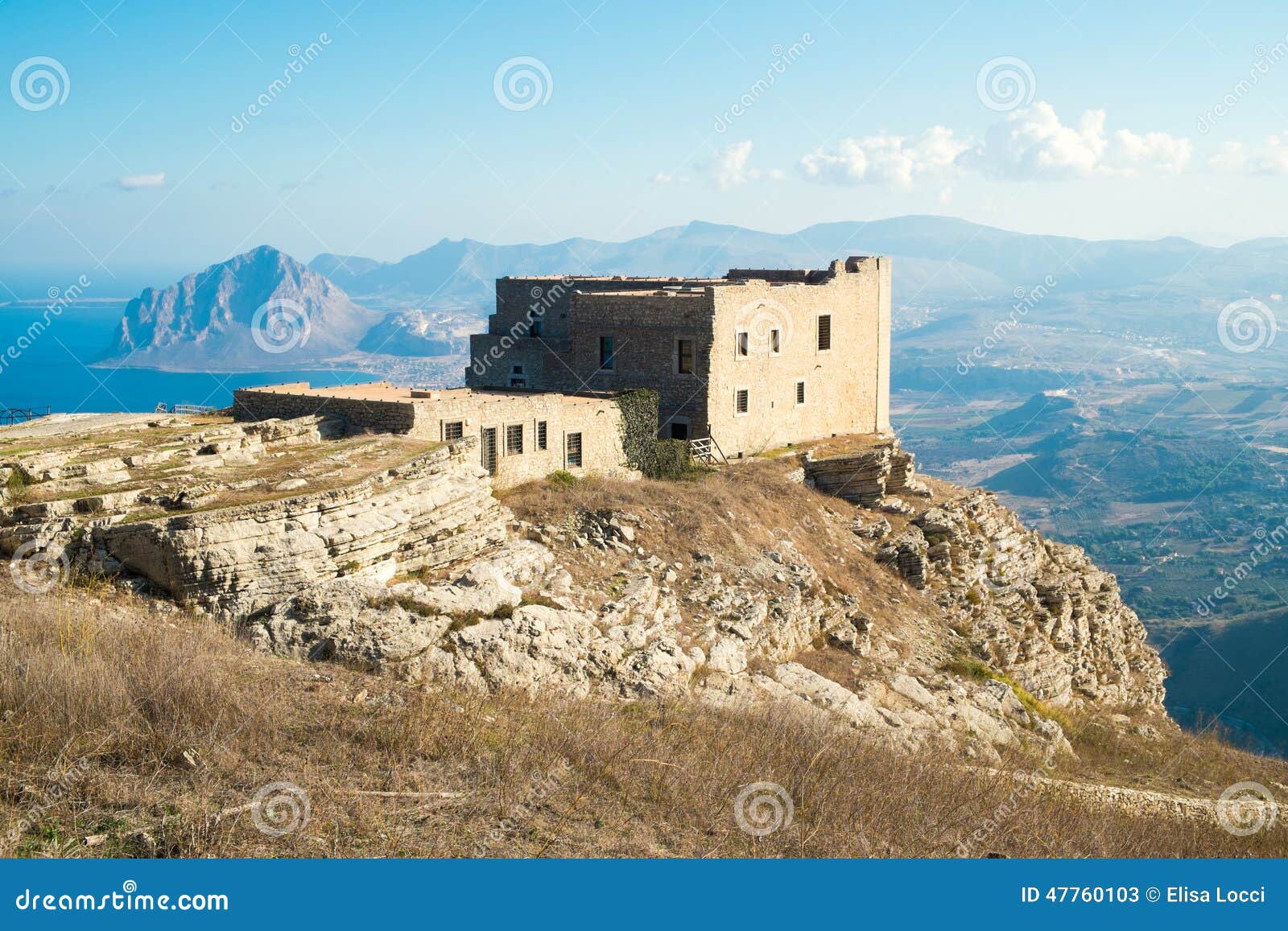 Erice stock image. Image of village, italian, panoramic - 47760103
