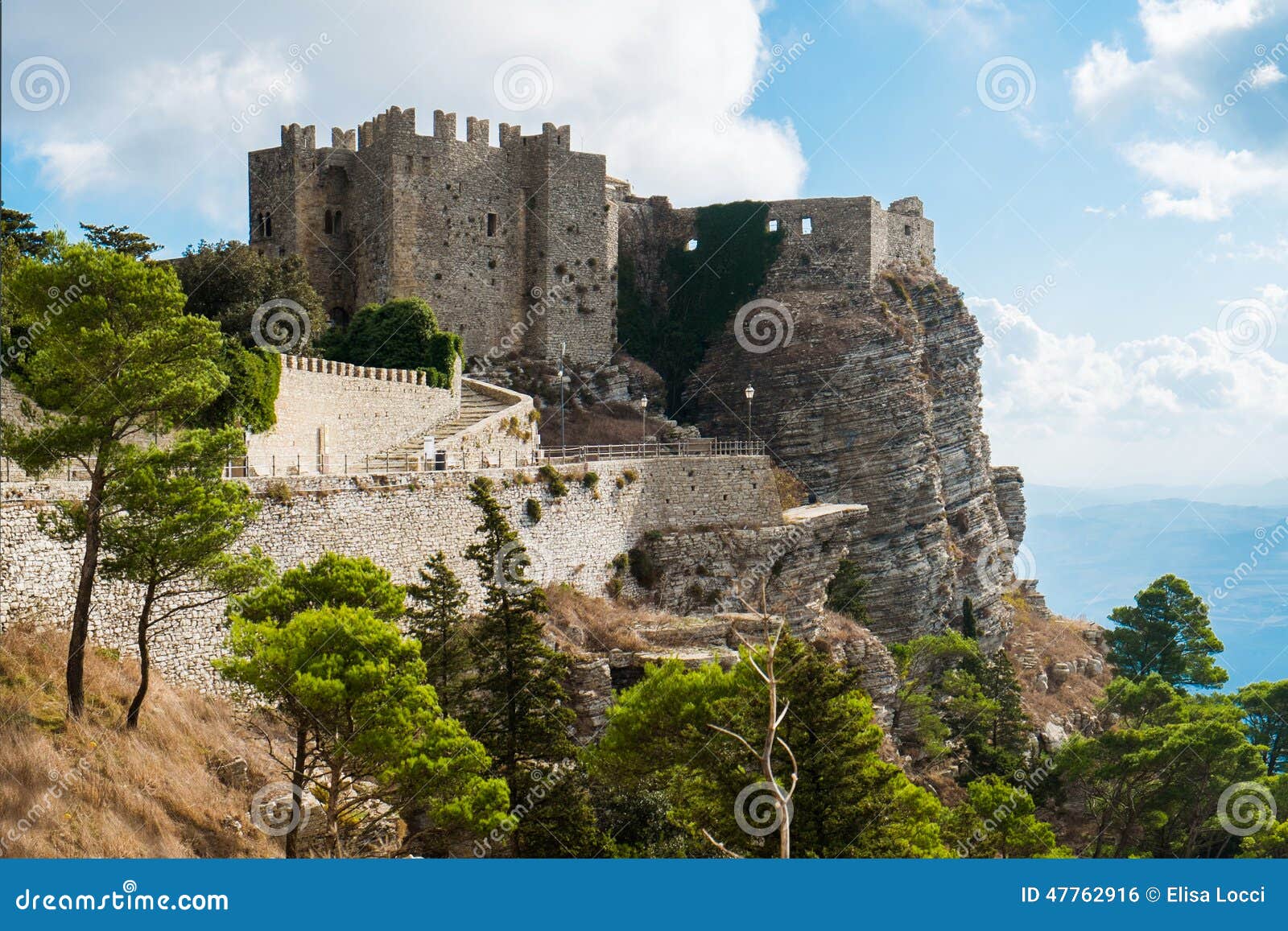 Erice stock photo. Image of erice, panorama, fortress - 47762916