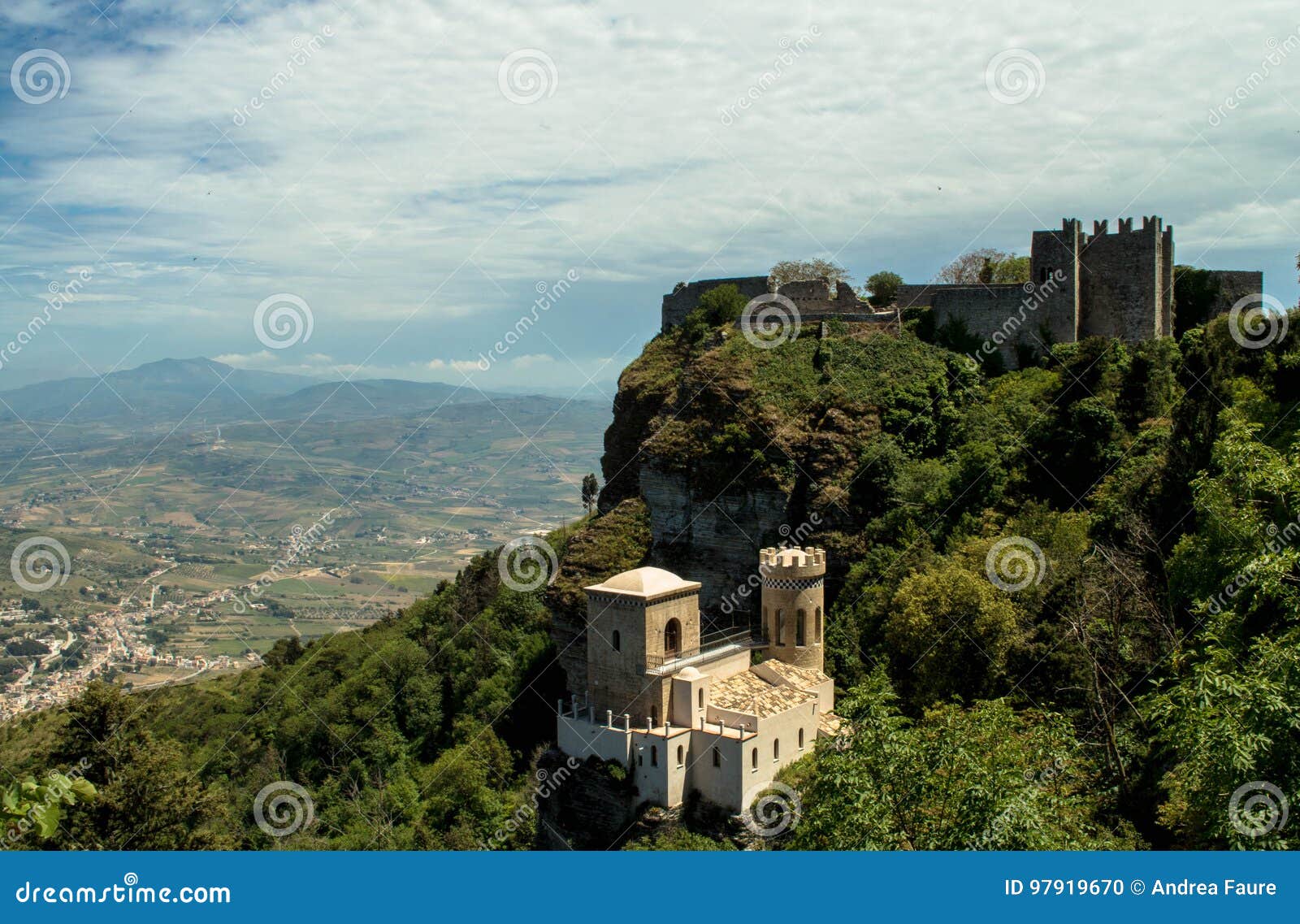 Erice - Venus Castle stock photo. Image of sicily, mediterranean - 97919670