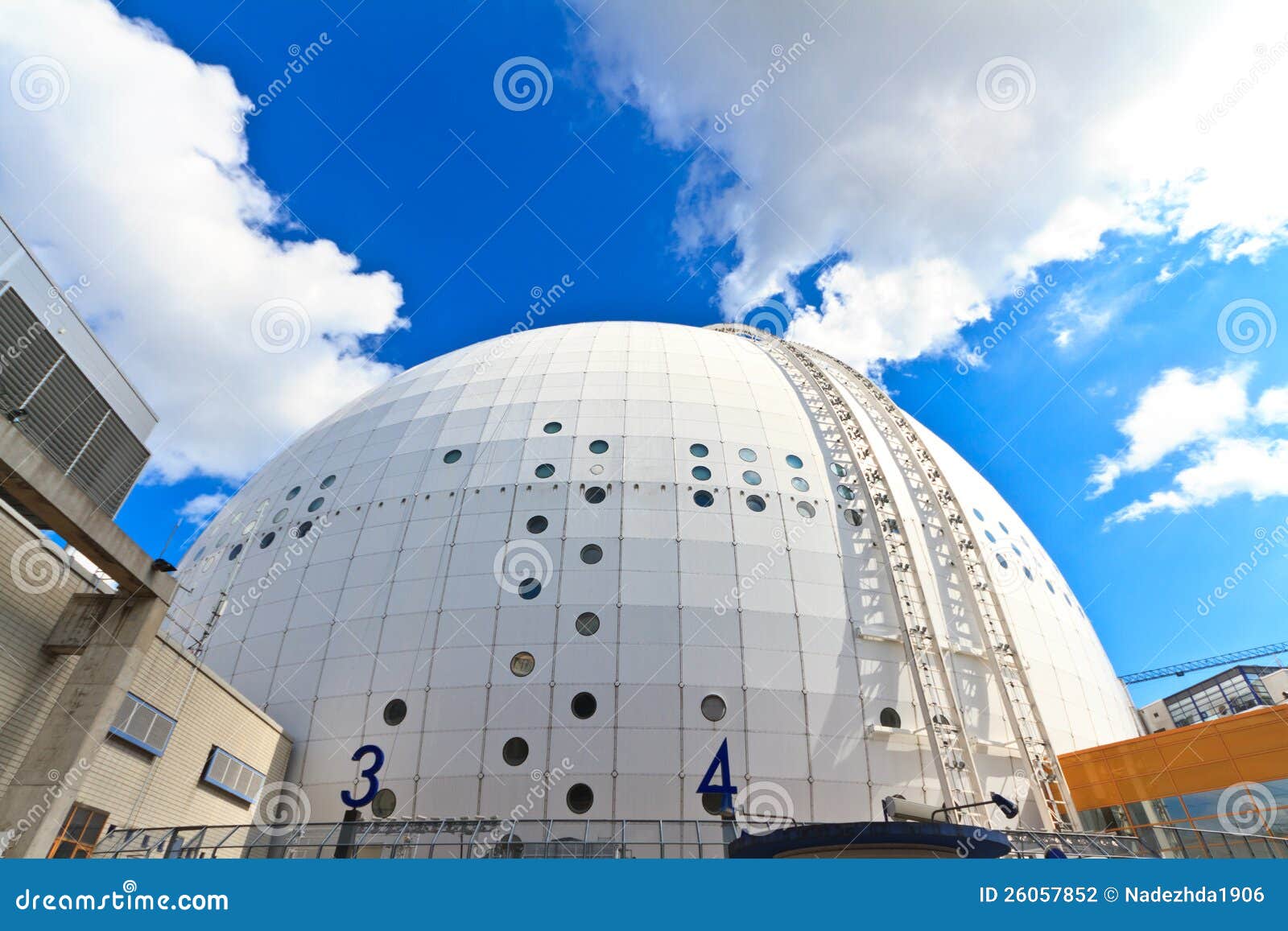 Ericsson Globe stock photo. Image of aerial, clouds, capsule - 26057852