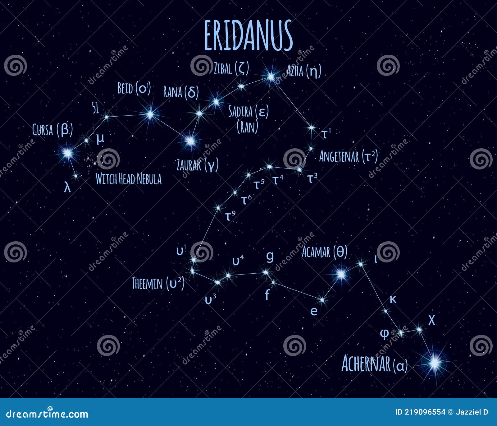 Eridanus Constellation 3d Symbol. Constellation Icon In Isometric Style ...