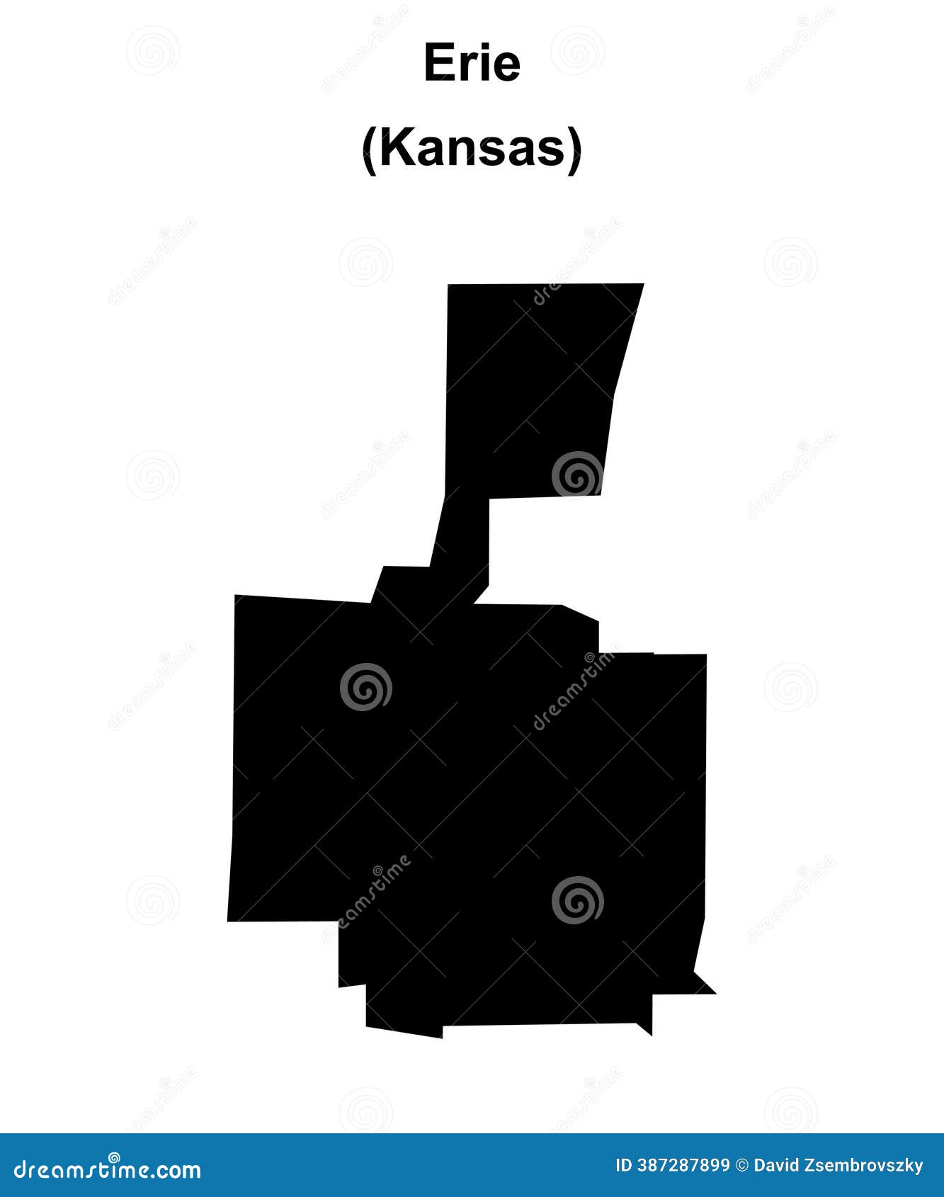 Erie Outline Map Cartoon Vector | CartoonDealer.com #357245199