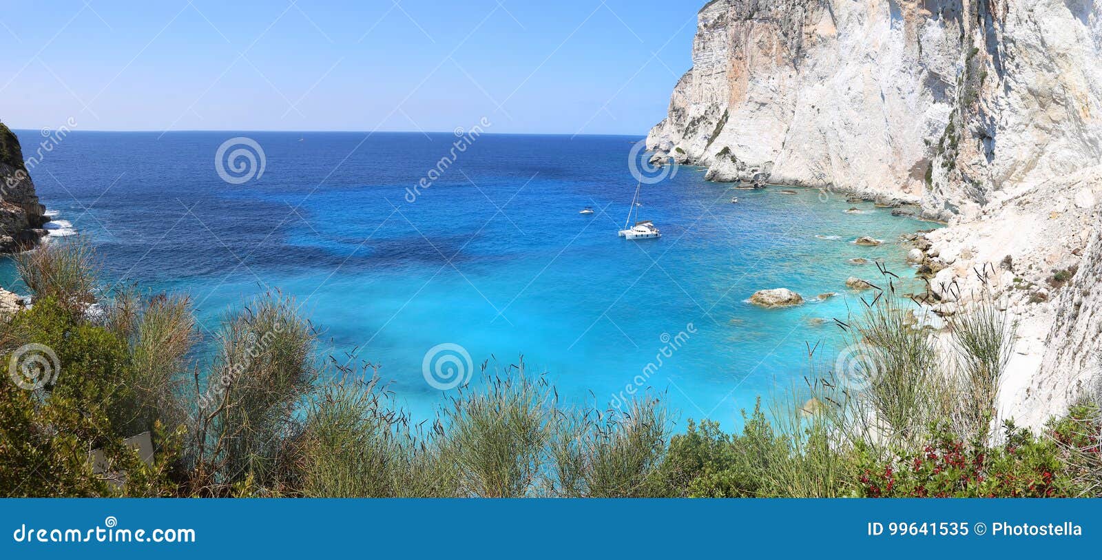 Erimitis Beach Paxos Island Greece Stock Image - Image of beach ...
