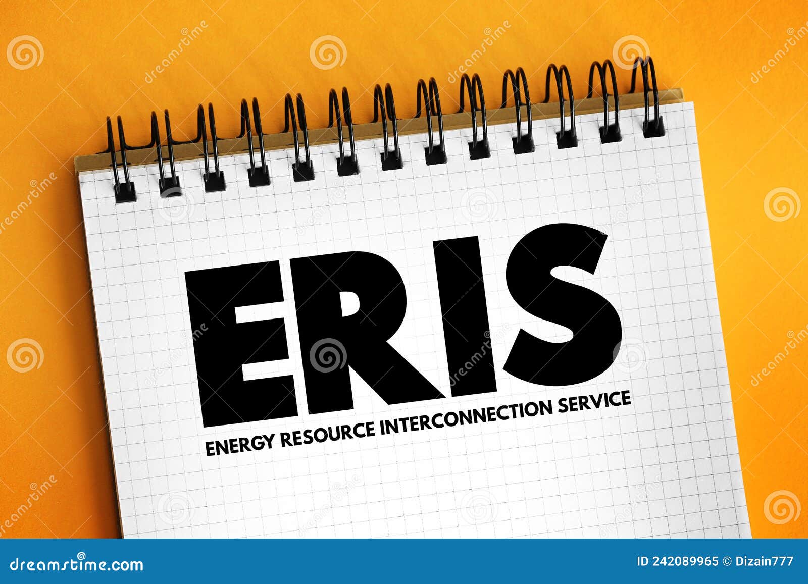 ERIS - Energy Resource Interconnection Service Acronym on Notepad ...