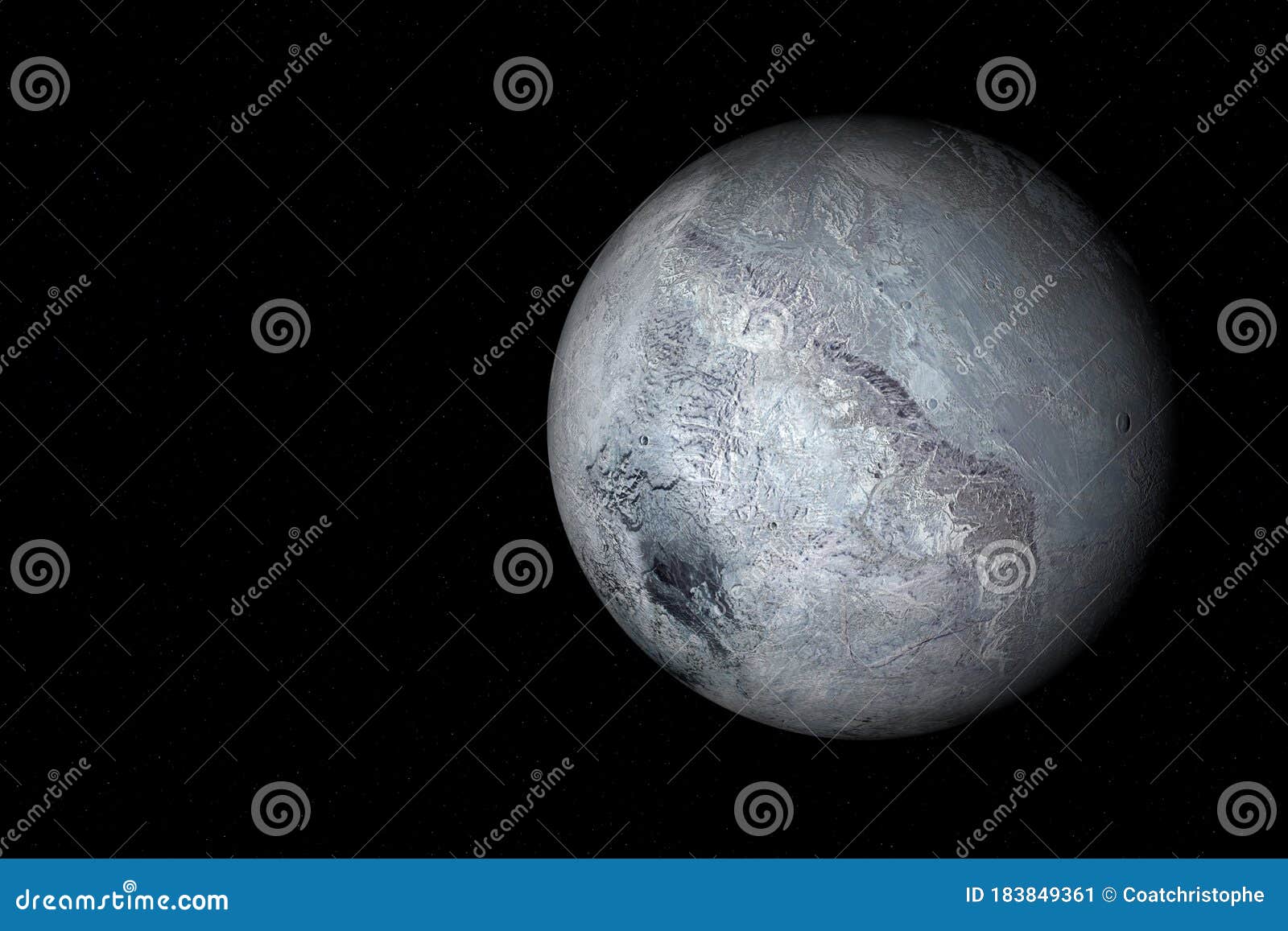 The dwarf planet Eris stock illustration. Illustration of generated ...