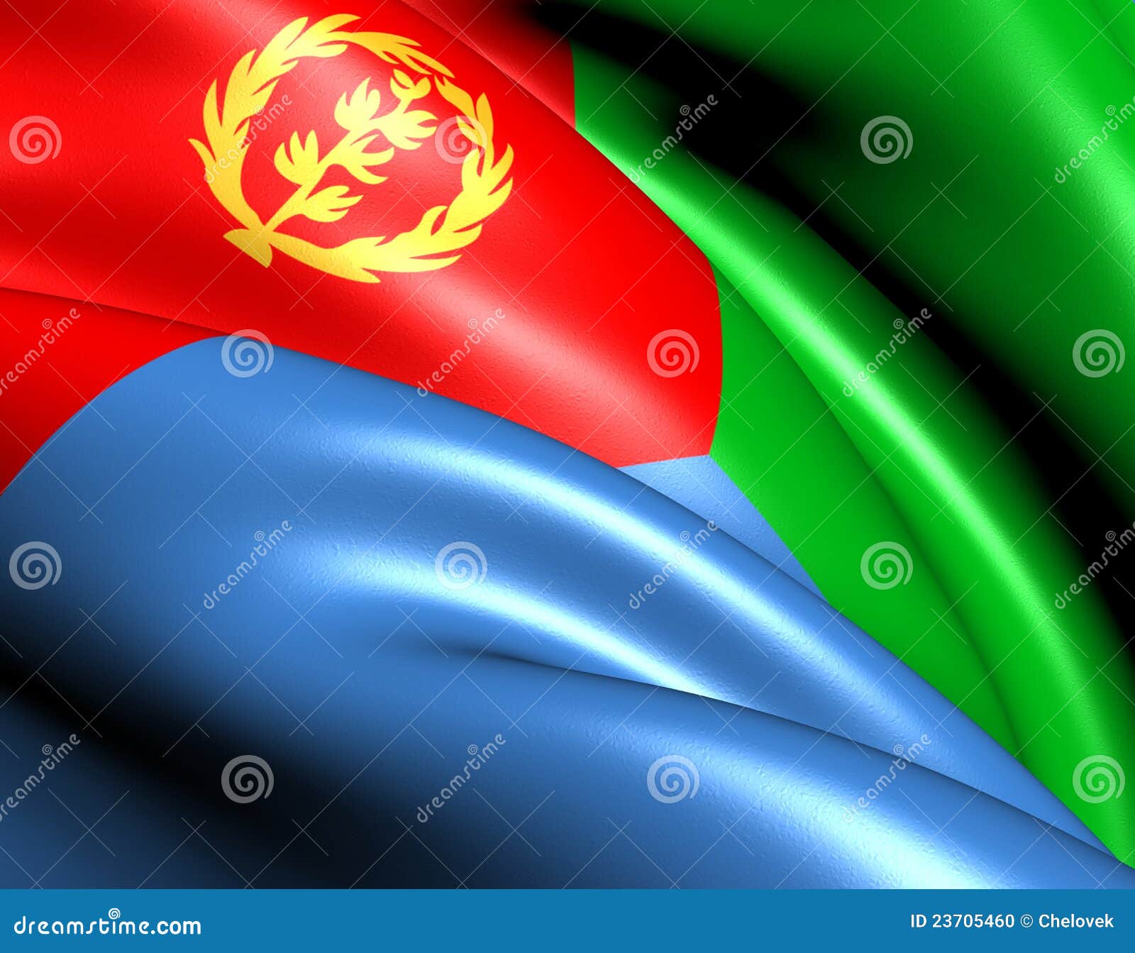 Eritrea flagga stock illustrationer. Illustration av delningar - 23705460