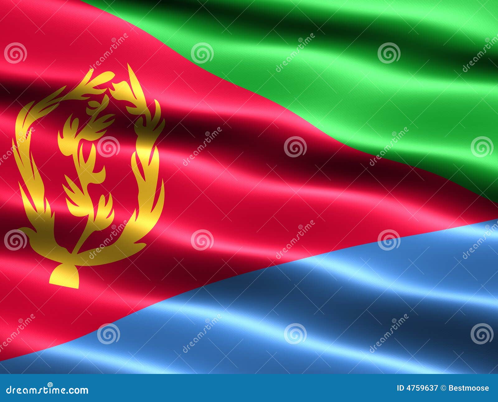 Eritrea flagga stock illustrationer. Illustration av baner - 4759637