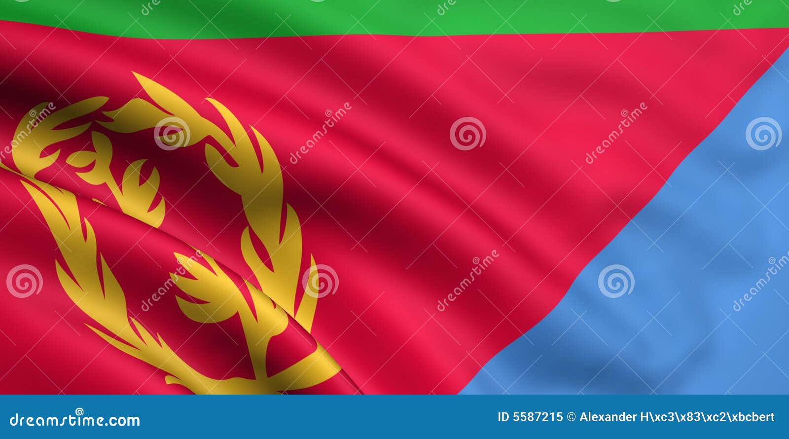 Eritrea flagga stock illustrationer. Illustration av eritrea - 5587215